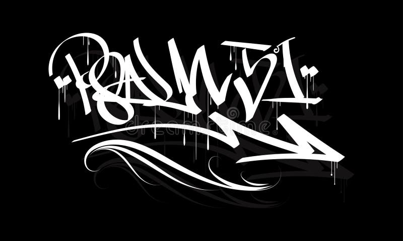 PSALM 51 Graffiti Tag Style Art Stock Vector - Illustration of grafitti ...