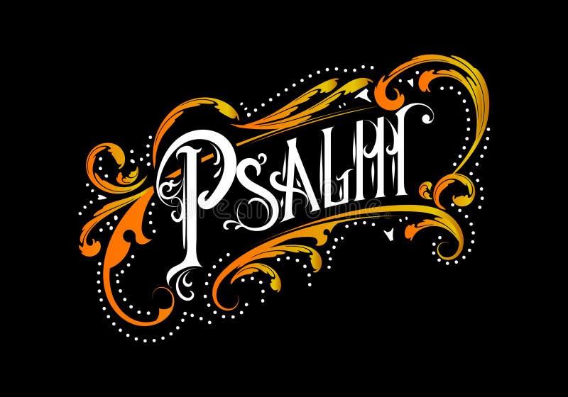 PSALM Lettering Custom Style Design Stock Vector - Illustration of ...
