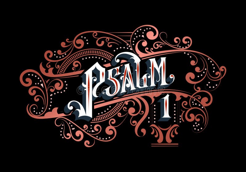 Lettering Psalm Stock Illustrations – 1,230 Lettering Psalm Stock ...