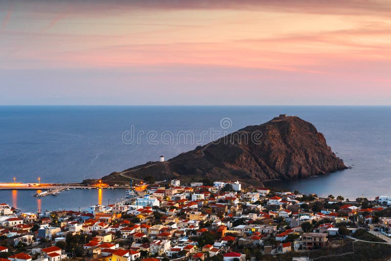 Psara island stock photo. Image of psara, aegean, coast - 142839552