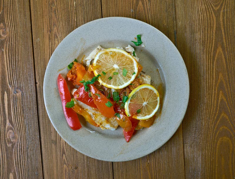 Psari Plaki stock photo. Image of roast, cooking, grilled - 83539808