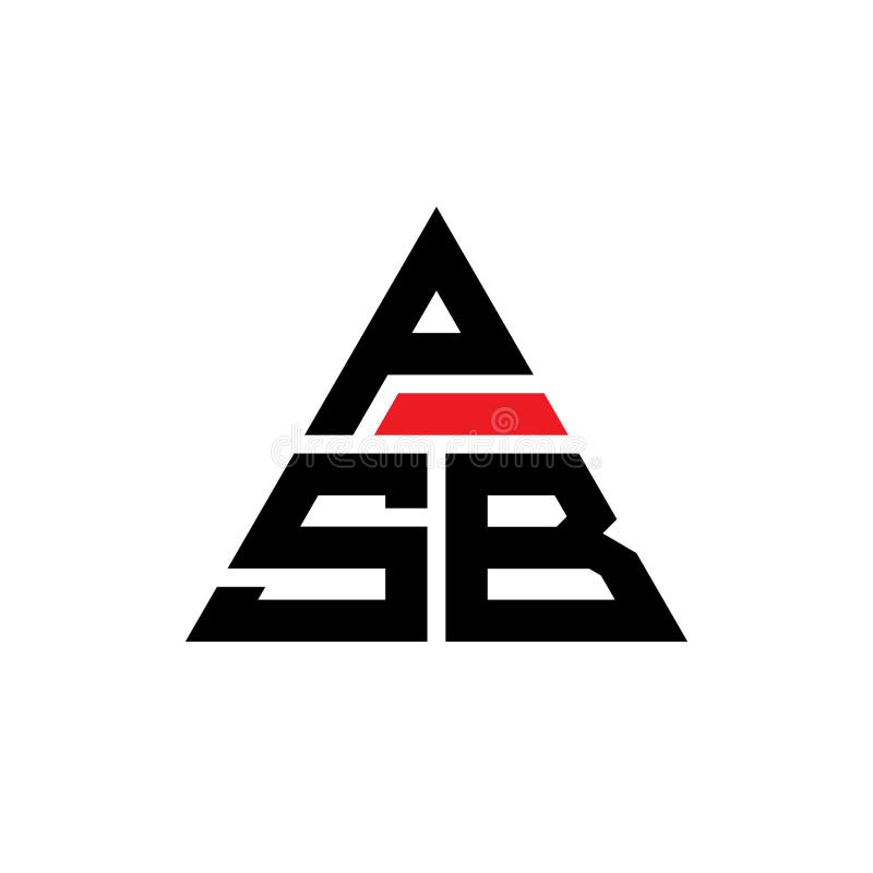 PSB Triangle Letter Logo Design with Triangle Shape. PSB Triangle Logo ...