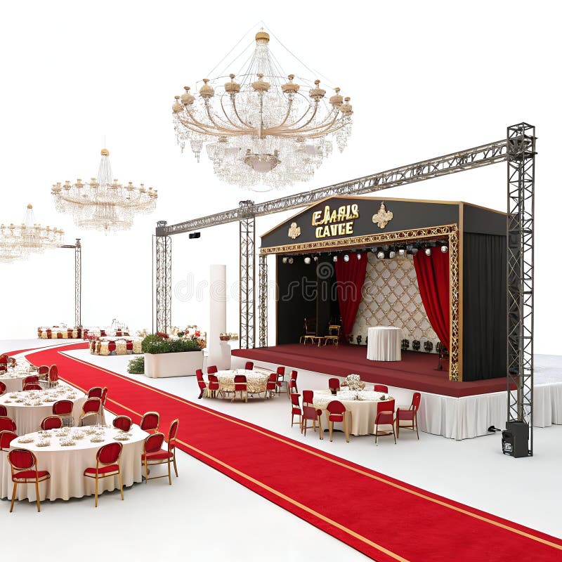 PSD Casino Royal Night Event 3D Render Stock Illustration ...