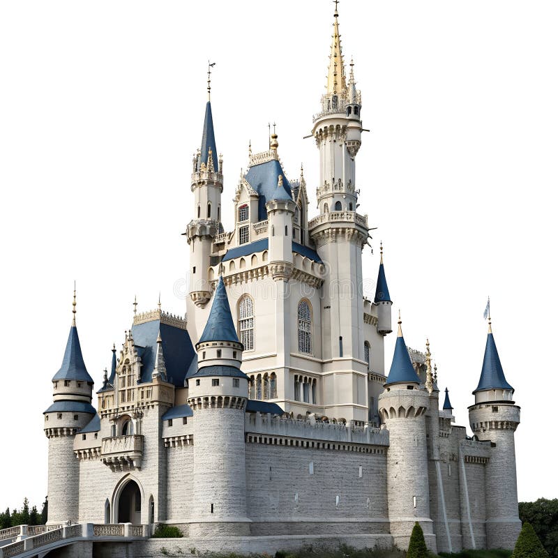 PSD of a Castle on a Transparent Background Isolated on White ...