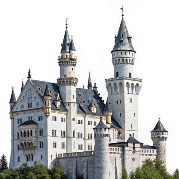 PSD of a Castle on a Transparent Background Isolated on White ...