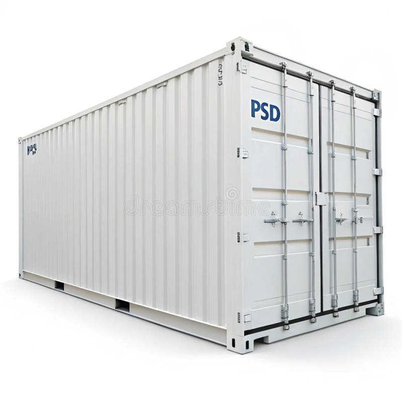PSD Container Isolated on Transparent Background Stock Illustration ...