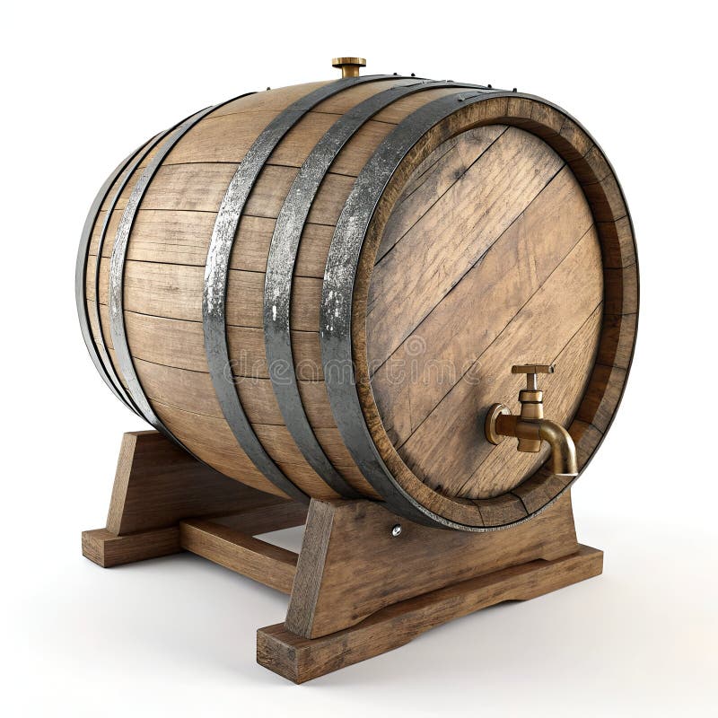 PSD 3D Beer Drum Icon Isolated on White Background Stock Illustration ...