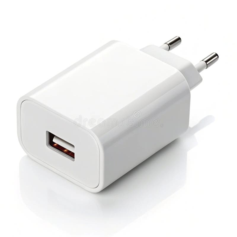 PSD 3D Charger Icon Isolated on White Background Stock Illustration ...