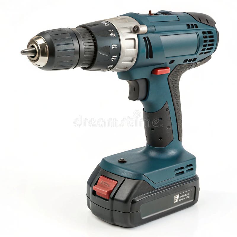 PSD 3D Illustration Electric Drill Isolated on White Background Stock ...