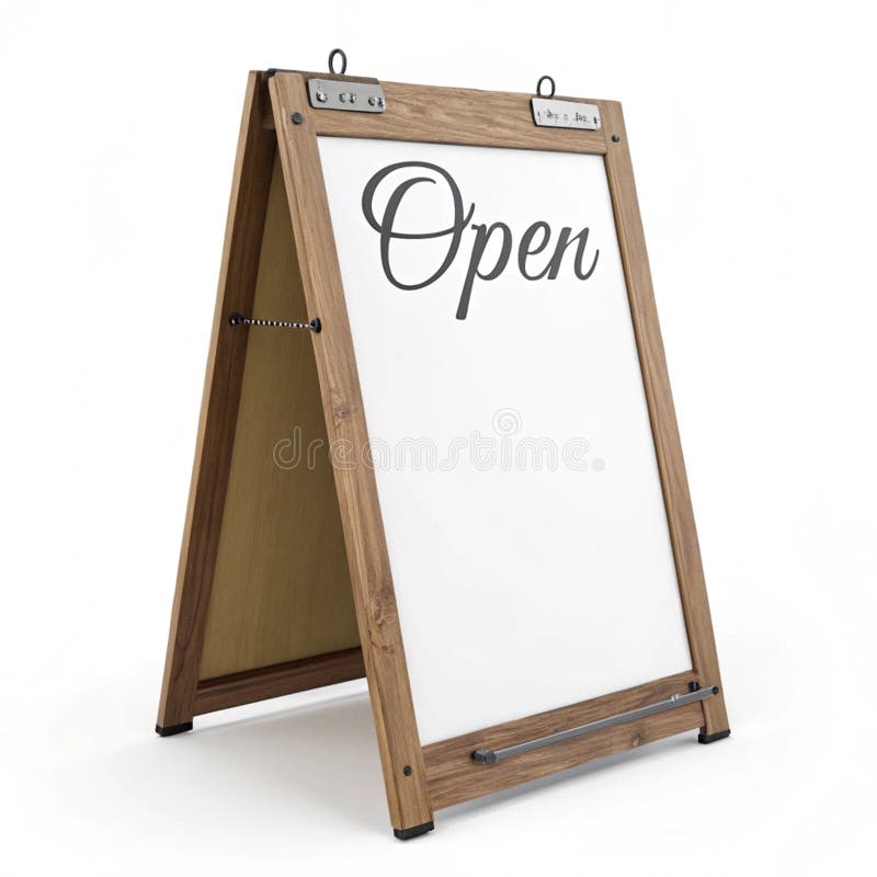 PSD 3D Illustration Open Board Isolated on White Background Stock ...