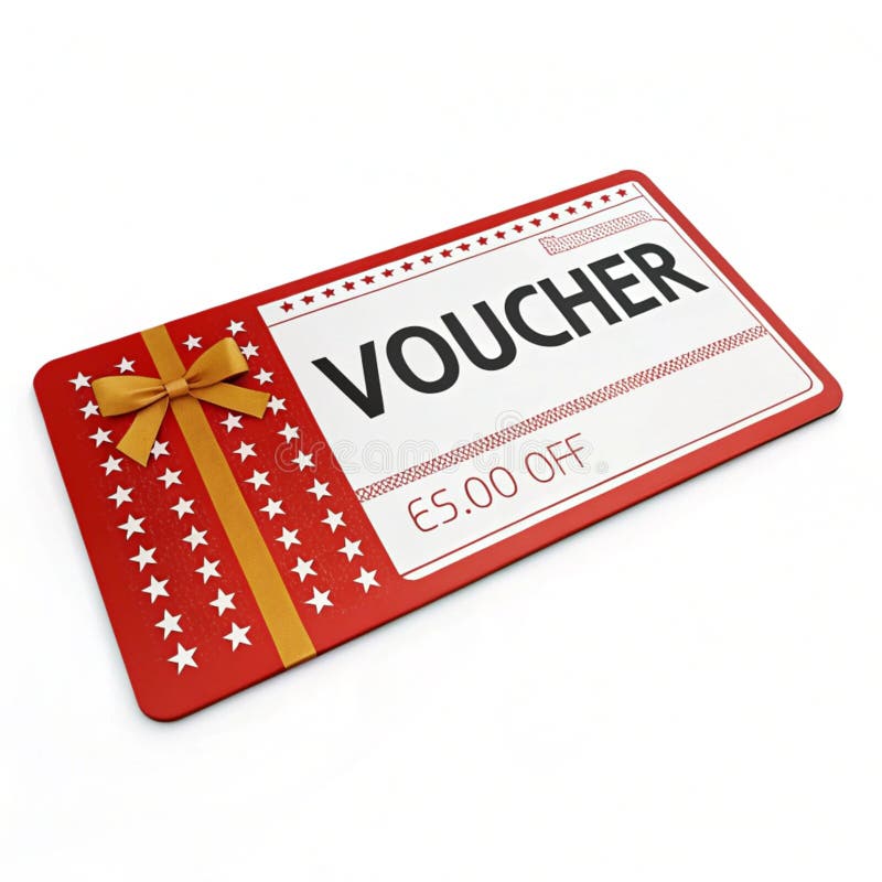 PSD 3D Illustration Voucher Isolated on White Background Stock ...