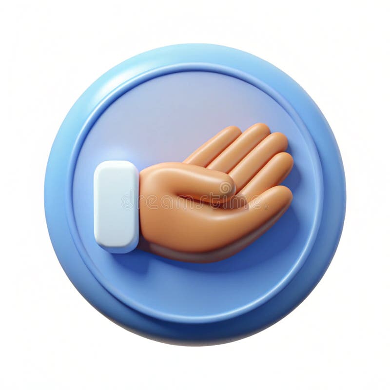 PSD 3D Rendering Giving Alms Icon Stock Illustration - Illustration of ...