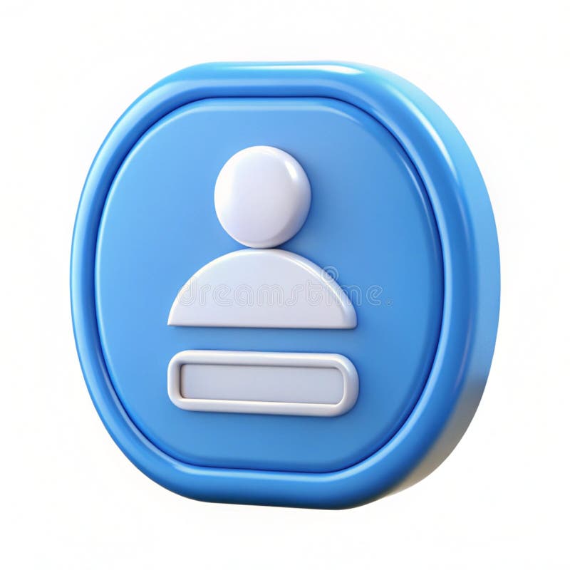 PSD 3D Rendering User Login Icon Stock Illustration - Illustration of ...