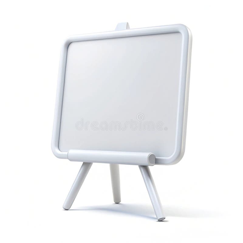 PSD 3D Whiteboard Icon Isolated on White Background Stock Illustration ...