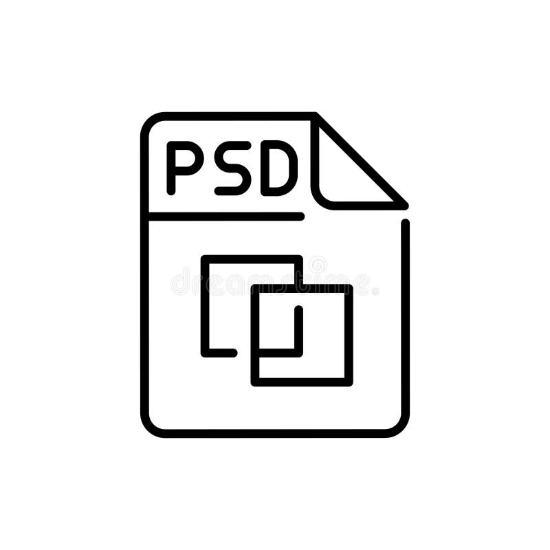 PSD File Color Line Icon. Format and Extension of Documents Stock ... PSD File Color Line Icon. Format and Extension of Documents Stock ...