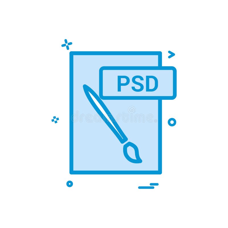 Psd File Format Icon Vector Design Stock Vector - Illustration of type ...