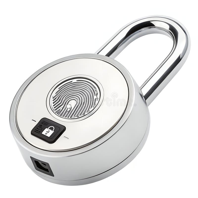 PSD Fingerprint Lock stock illustration. Illustration of personal ...