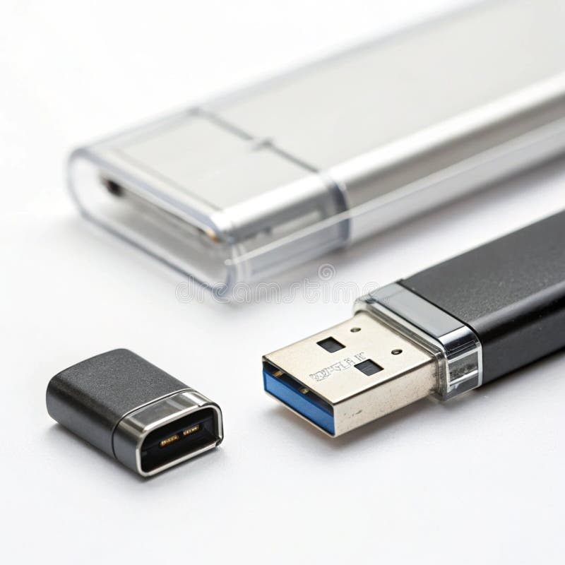 PSD Flash Disk Isolated on Transparent Background Stock Illustration ...