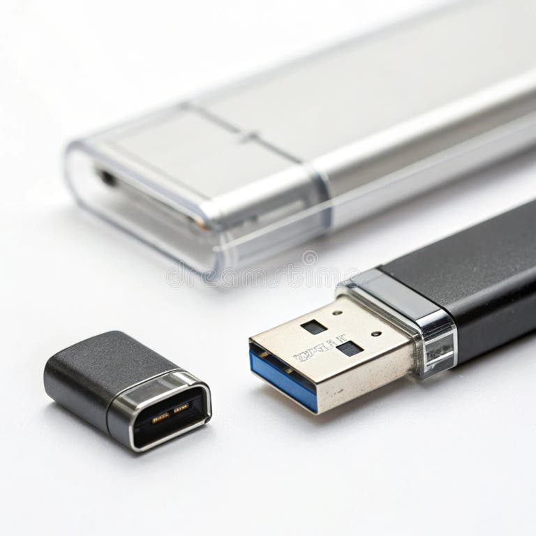 PSD Flash Disk Isolated on Transparent Background Stock Illustration ...