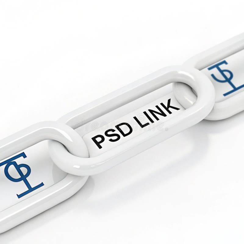 PSD Link Isolated on Transparent Background Stock Illustration ...