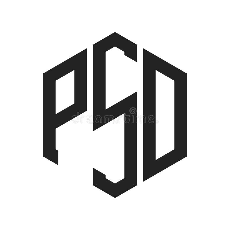 PSD Logo Design. Initial Letter PSD Monogram Logo Using Hexagon Shape ...