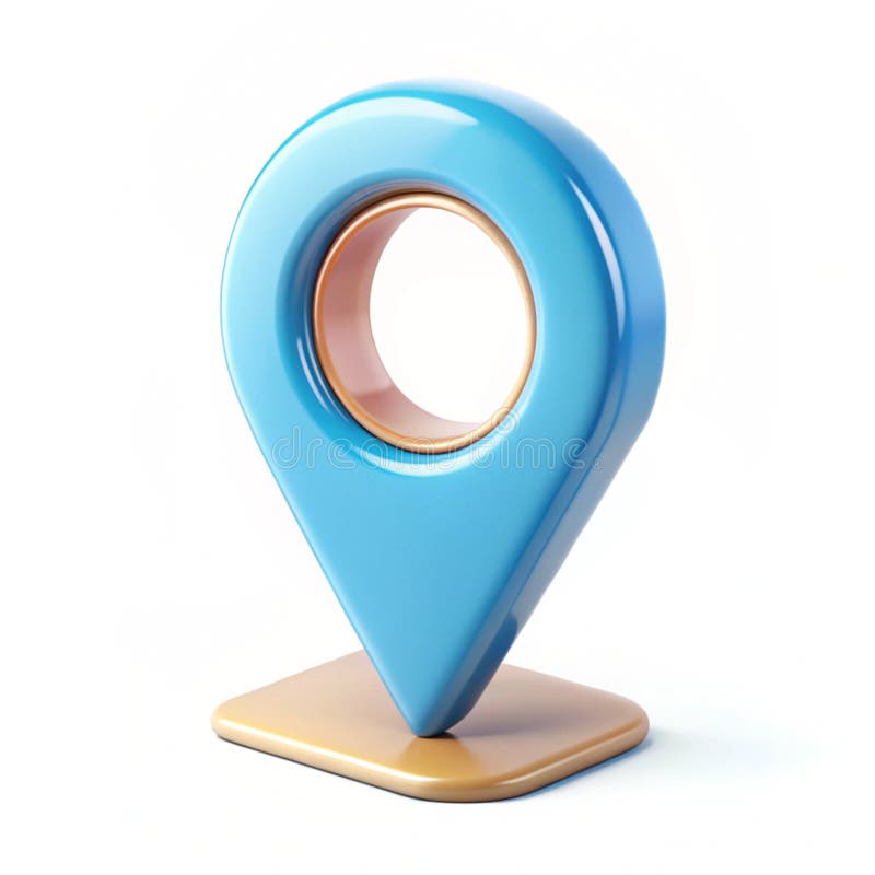 PSD Map Location 3D Icon Isolated Stock Illustration - Illustration of ...