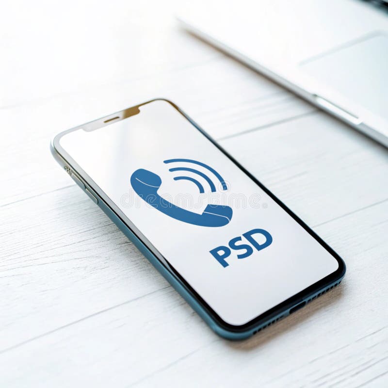 PSD Phone Call Isolated on Transparent Background Stock Illustration ...