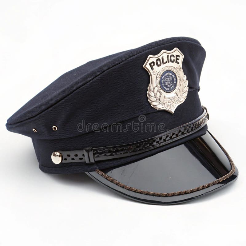 PSD Police Cap Isolated on Transparent Background Stock Illustration ...
