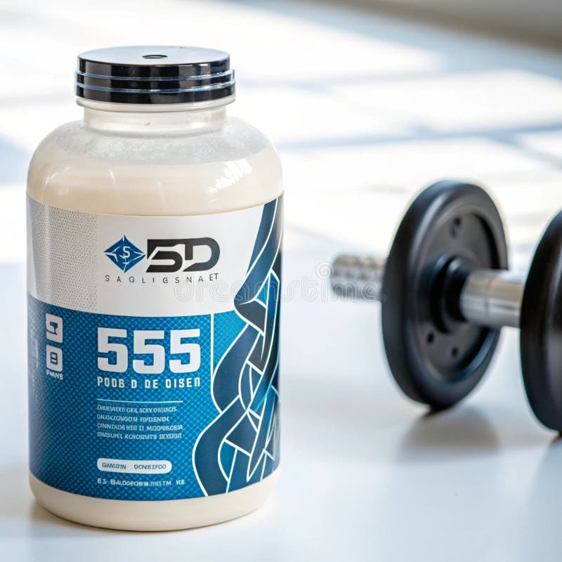 Protein Powder Container Mockup Isolated on White Background Stock ...