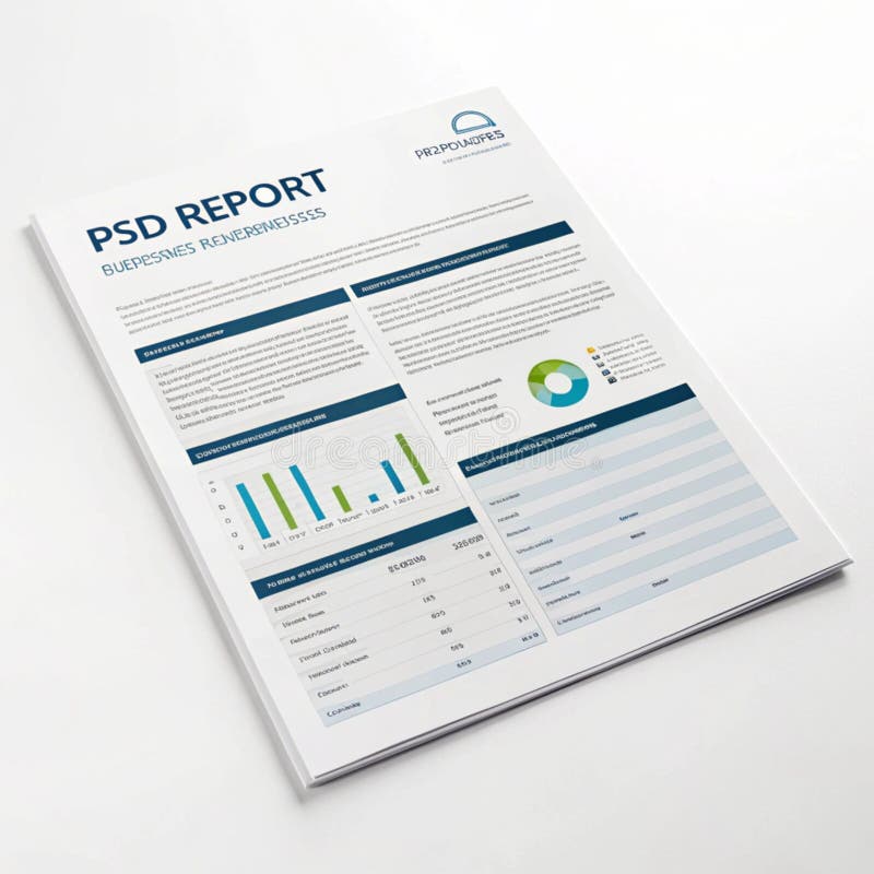 PSD Report Isolated on Transparent Background Stock Illustration ...
