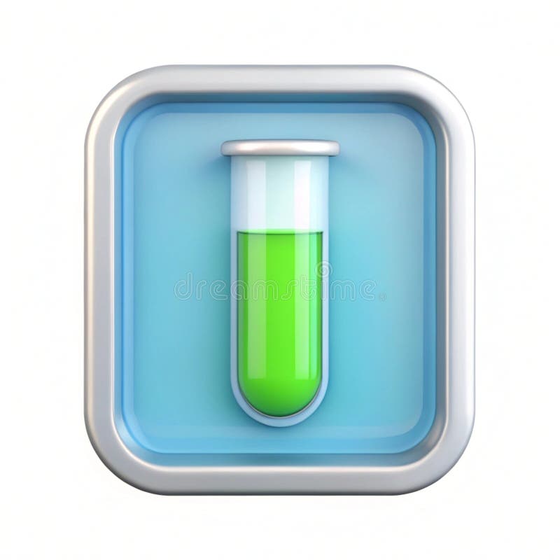 PSD Tube Test 3D Icon Isolated Stock Illustration - Illustration of ...