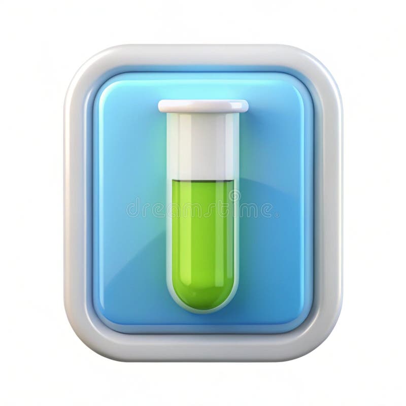 PSD tube test 3D icon stock illustration. Illustration of laboratory ...