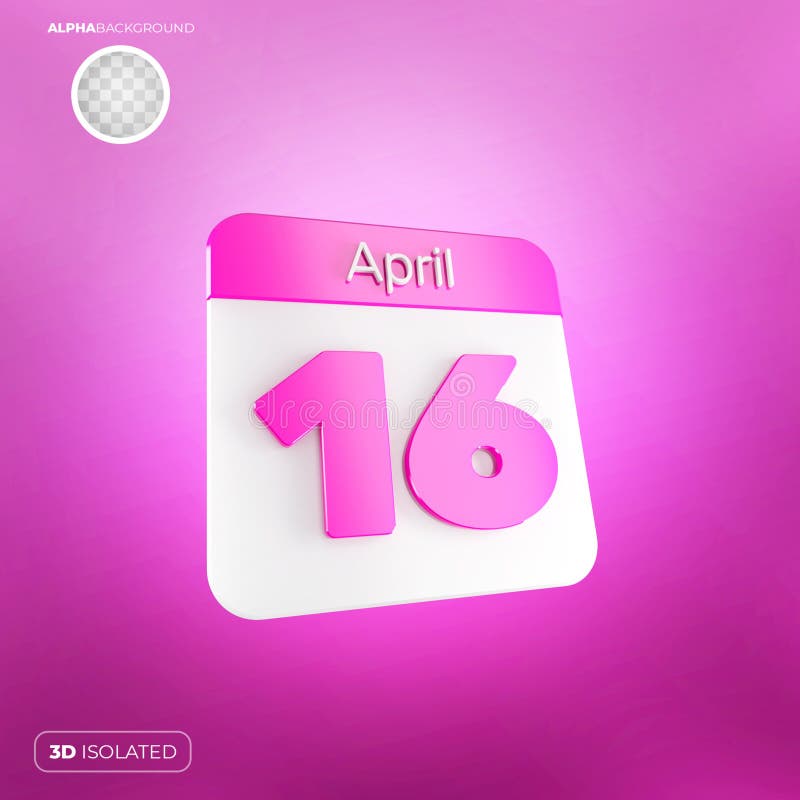 PSD Calendar April 3d Premium Stock Vector - Illustration of icon ...