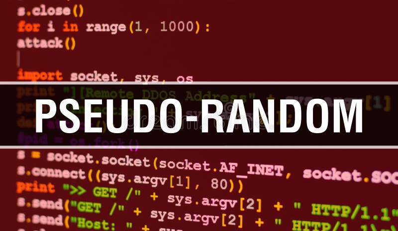 Pseudo Random Concept With Random Parts Of Program Code Pseudo Random With Programming Code