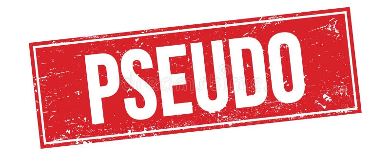 PSEUDO Text on Red Grungy Rectangle Stamp Stock Illustration ...