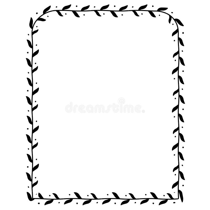 Pseudo Three Centered Arch Leaf Frame Stock Vector - Illustration of ...