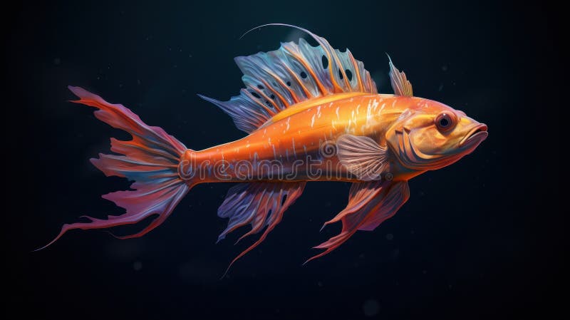 Tropic Fish Pseudobagrus Fulvidraco Fish Stock Illustration ...