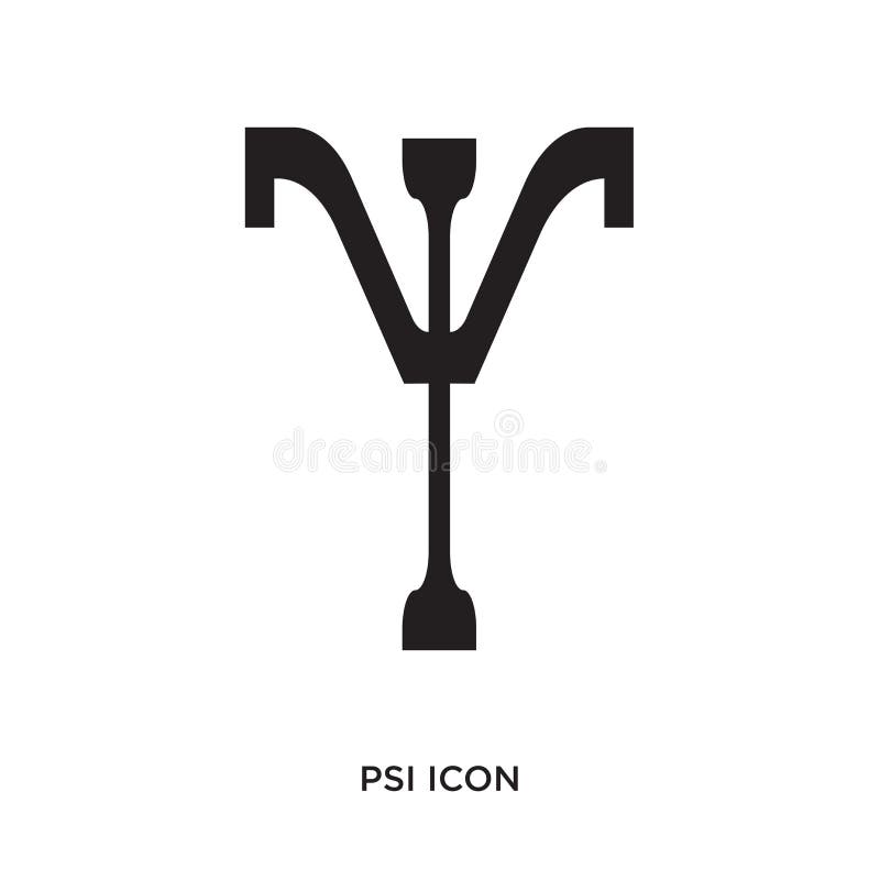 Psi Symbol Isolated On White Background. Psychology Icon. Vector Stock ...