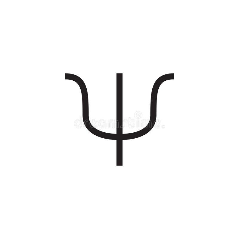 Psi Symbol Flat Icon, Vector Illustration Stock Illustration ...