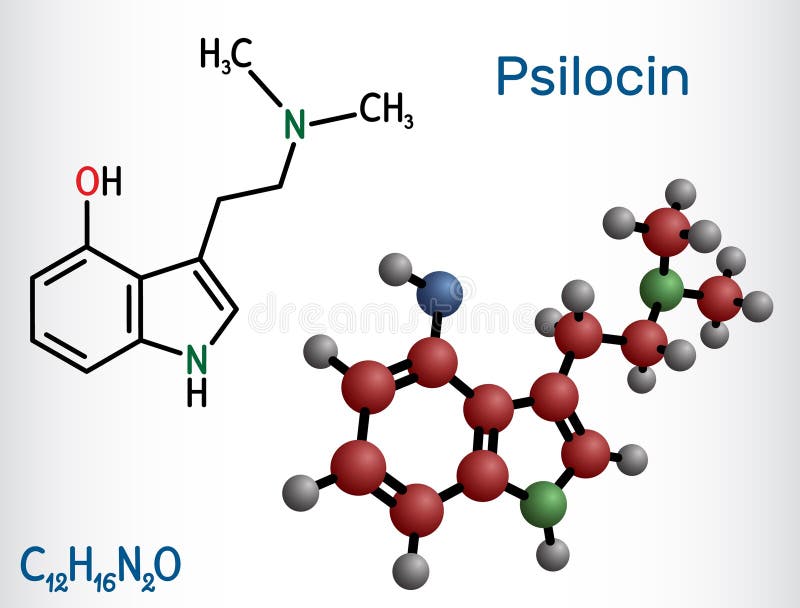 Psilocin Molecule. Psychoactive Compound in Certain Species of ...