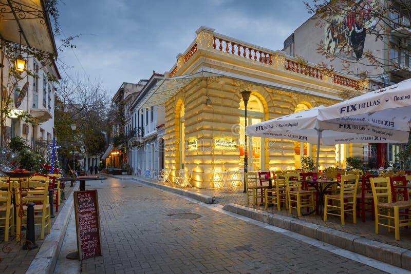 Psirri Neighborhood in Athens. Editorial Photography - Image of athens ...