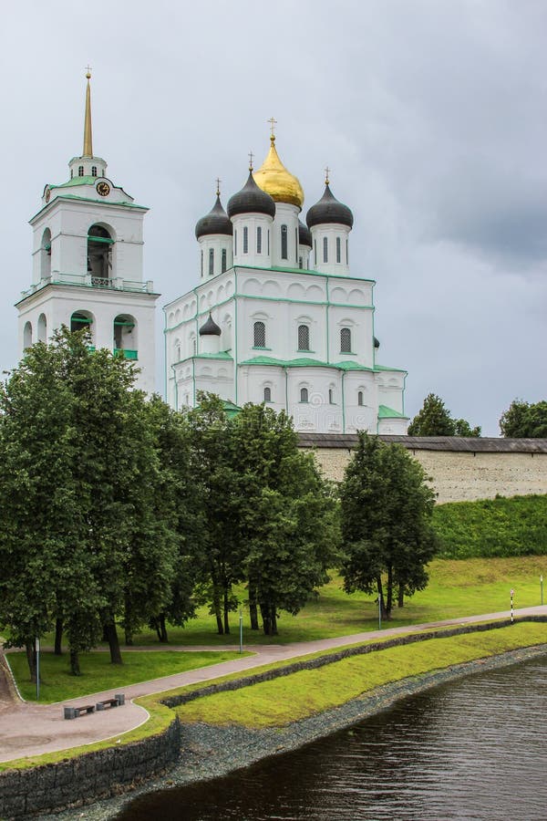 Pskov Kremlin stock image. Image of architecture, chistian - 125697697