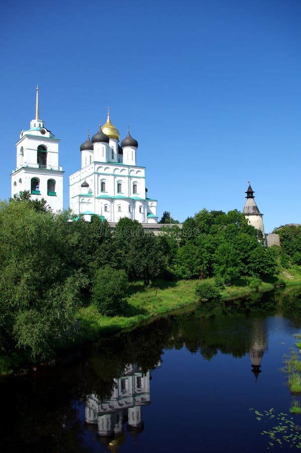 The Pskov Kremlin stock photo. Image of culture, blue - 12883168