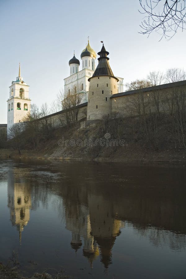 Pskov Kremlin stock image. Image of fortress, russia - 14377807