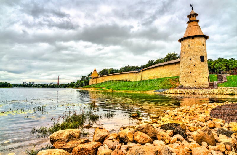 Pskov Krom, a Kremlin in Russia Stock Image - Image of historic ...