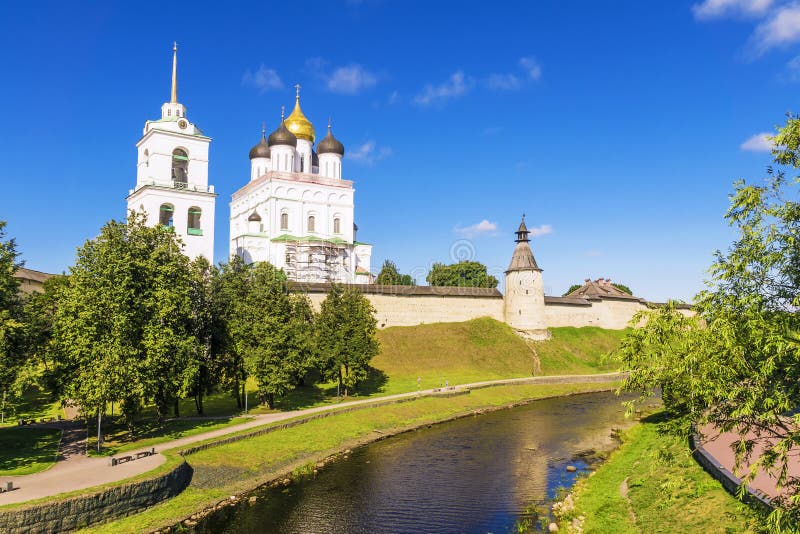 Pskov Kremlin in Pskov, Russia Stock Image - Image of famous, museum ...