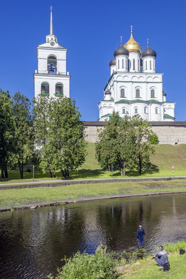 Pskov Krom Kremlin. Pskova River Editorial Photography - Image of ages ...
