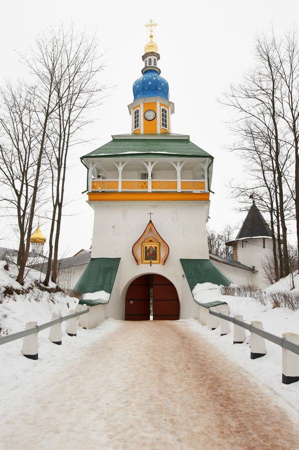 Pskovo-Pechersky monastery stock image. Image of orthodox - 20686365