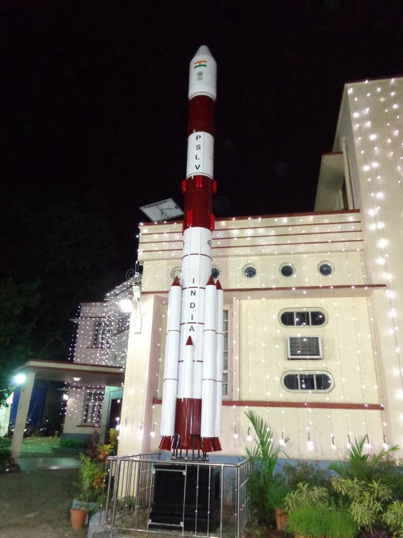 PSLV rocket statue editorial photo. Image of cosmodrome - 44948976