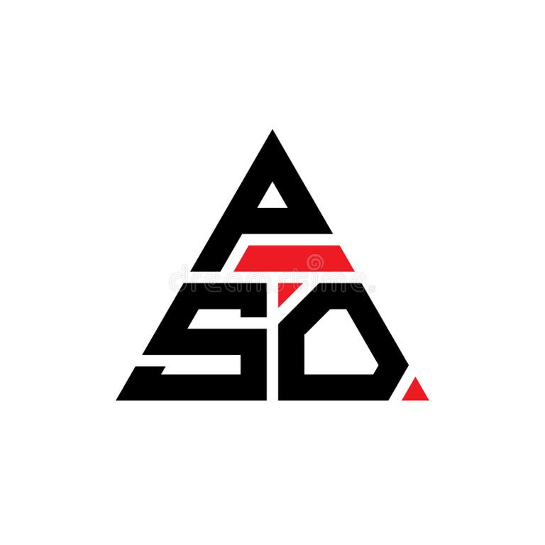 PSO Triangle Letter Logo Design with Triangle Shape. PSO Triangle Logo ...